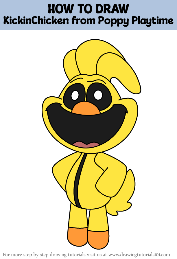 How to Draw KickinChicken from Poppy Playtime (Poppy Playtime) Step by Step ...
