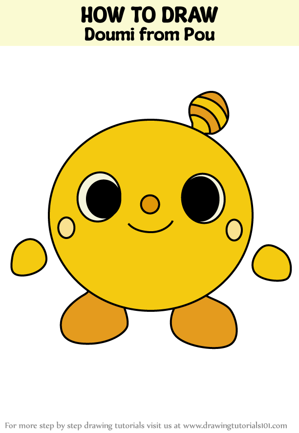 How to Draw Doumi from Pou (Pou) Step by Step | DrawingTutorials101.com