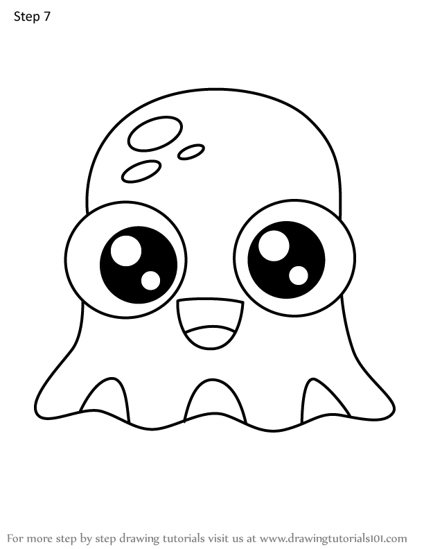 How to Draw Moy from Pou (Pou) Step by Step | DrawingTutorials101.com