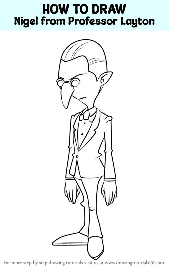 How to Draw Nigel from Professor Layton (Professor Layton) Step by Step ...