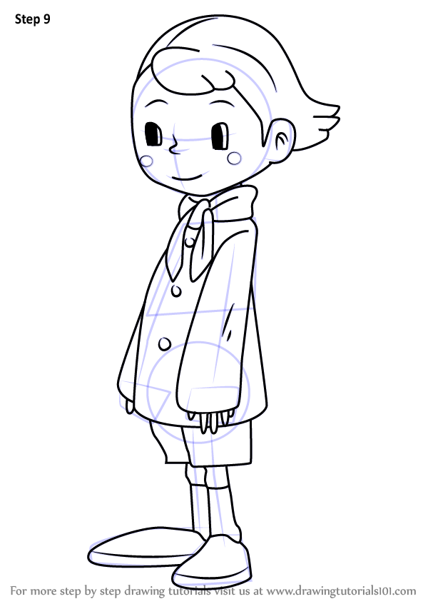 How to Draw Tony Barde from Professor Layton (Professor Layton) Step by ...