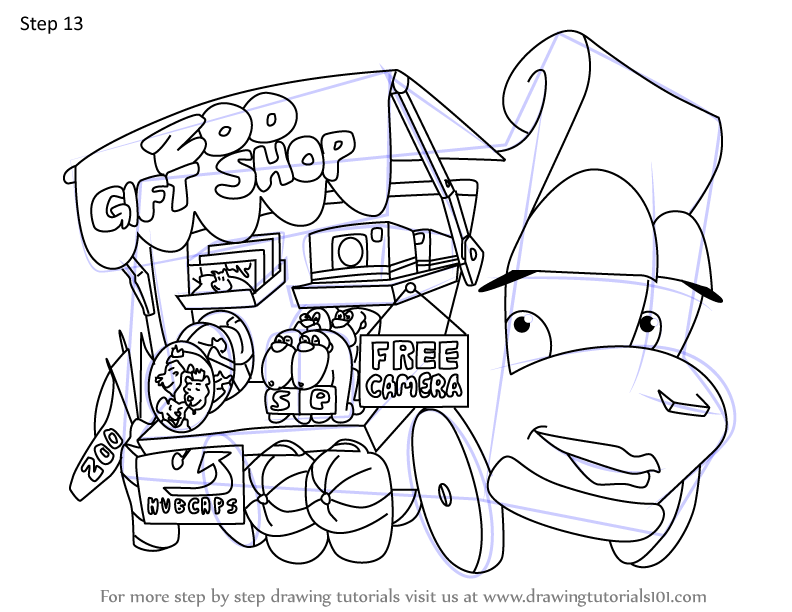 How to Draw Patty Wagon from Putt-Putt (Putt-Putt) Step by Step ...