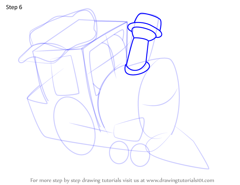 How to Draw Tobias T. Train from Putt-Putt (Putt-Putt) Step by Step ...