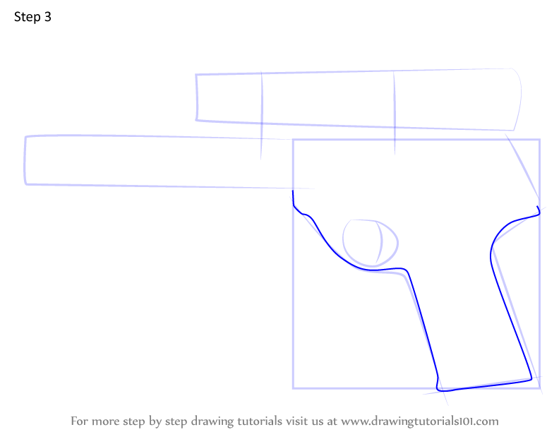 How to Draw 44 Mag Semi-Auto Pistol from Rainbow Six Siege (Rainbow Six ...