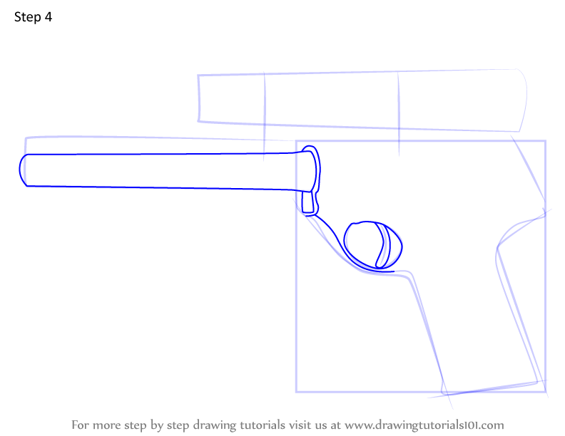 How to Draw 44 Mag Semi-Auto Pistol from Rainbow Six Siege (Rainbow Six ...