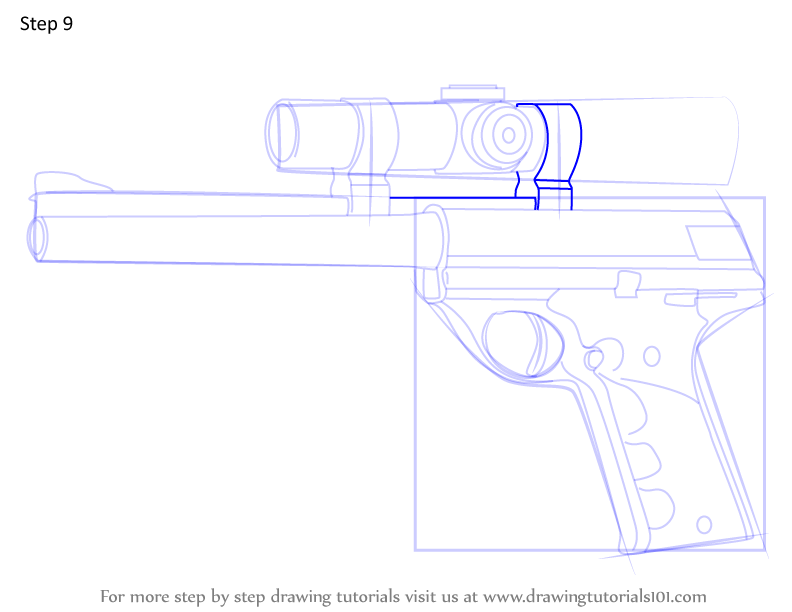 How to Draw 44 Mag Semi-Auto Pistol from Rainbow Six Siege (Rainbow Six ...