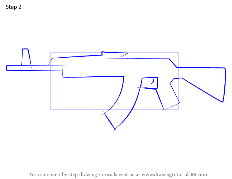 Simple Assault Rifle Drawing