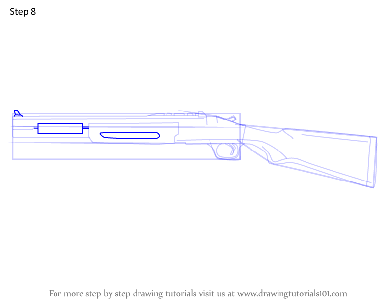 How to Draw BOSG.12.2 Shotgun from Rainbow Six Siege (Rainbow Six Siege ...