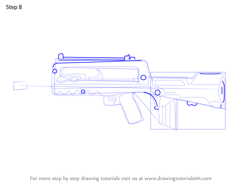 How to Draw F2 AR from Rainbow Six Siege (Rainbow Six Siege) Step by ...