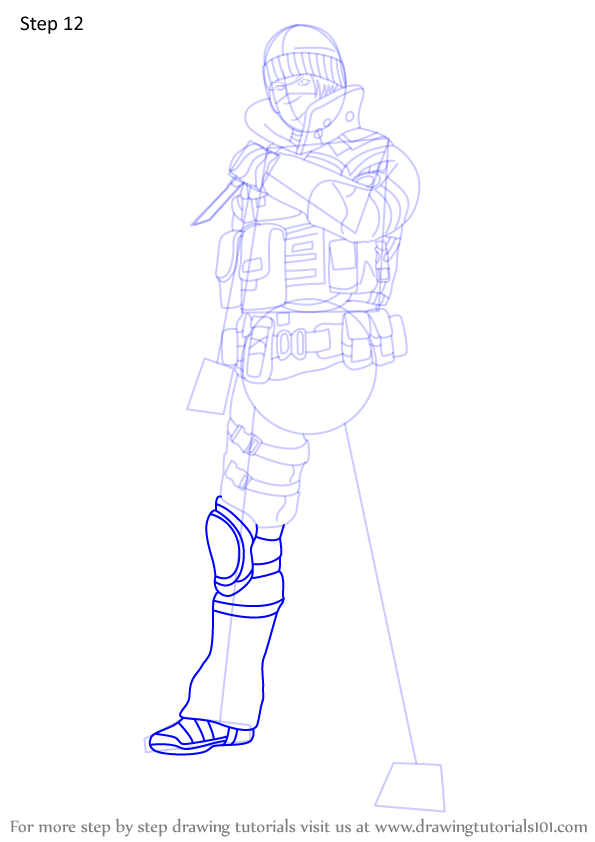 How to Draw Frost from Rainbow Six Siege (Rainbow Six Siege) Step by ...