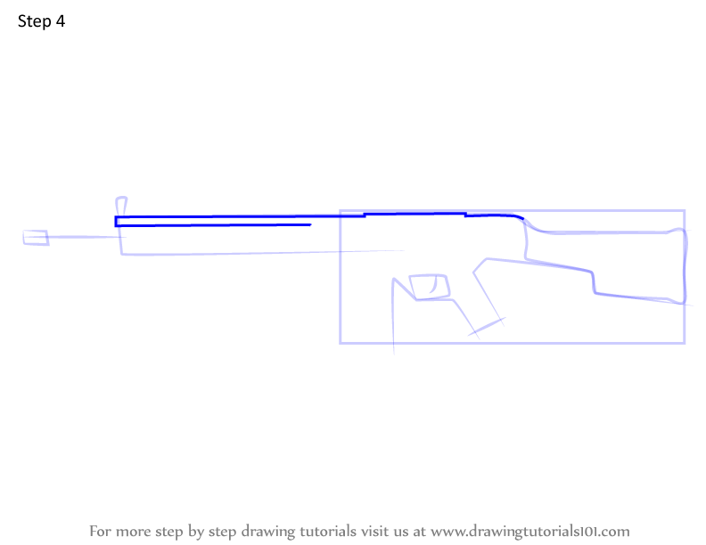 How to Draw G8A1 LMG from Rainbow Six Siege (Rainbow Six Siege) Step by ...