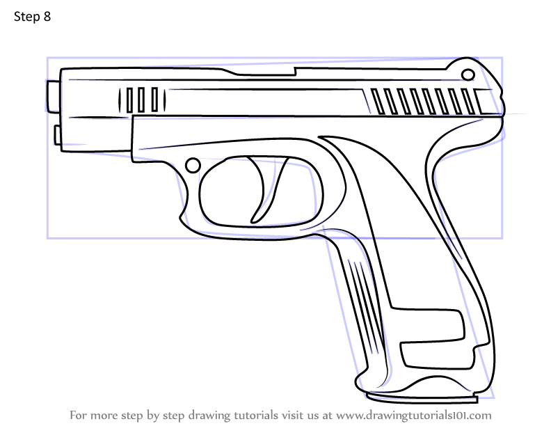How to Draw GSh-18 Pistol from Rainbow Six Siege (Rainbow Six Siege ...