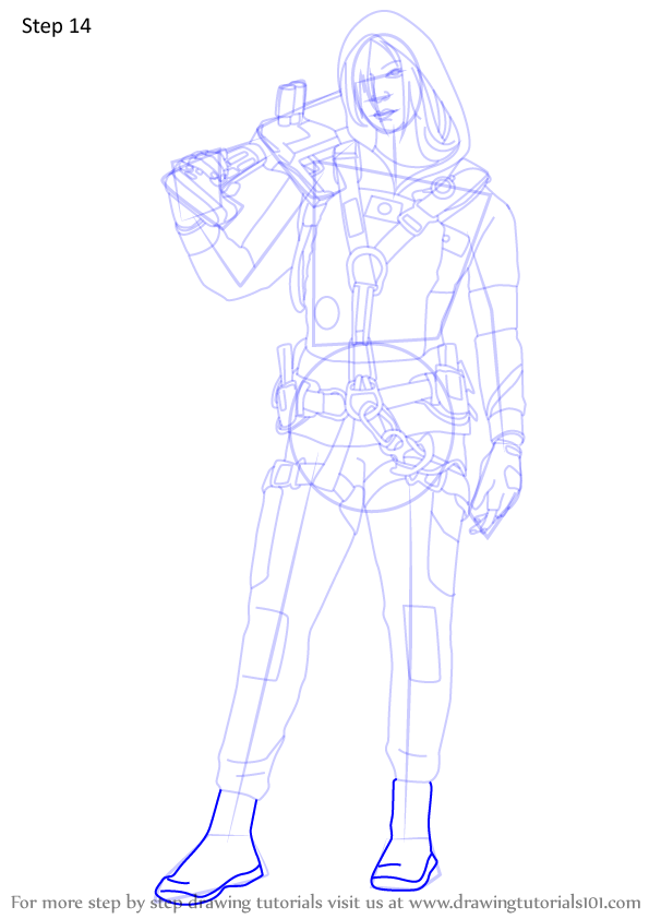 How to Draw Hibana from Rainbow Six Siege (Rainbow Six Siege) Step by ...