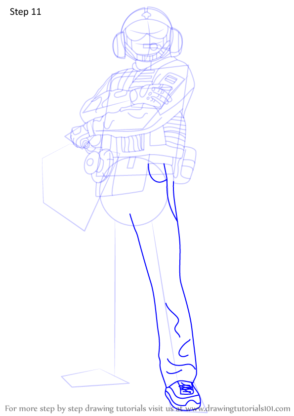 How to Draw Jager from Rainbow Six Siege (Rainbow Six Siege) Step by ...