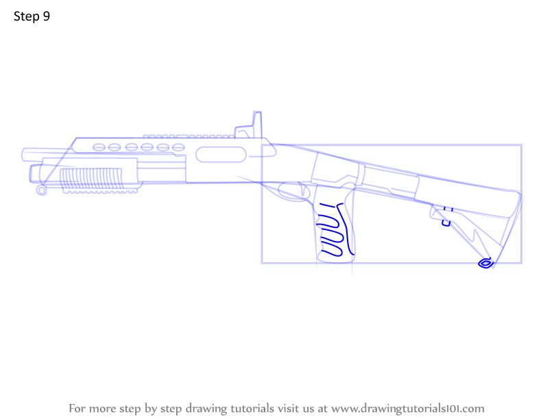 How to Draw M870 Shotgun from Rainbow Six Siege (Rainbow Six Siege ...