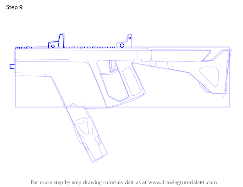 How to Draw Vector .45 ACP SMG from Rainbow Six Siege (Rainbow Six ...