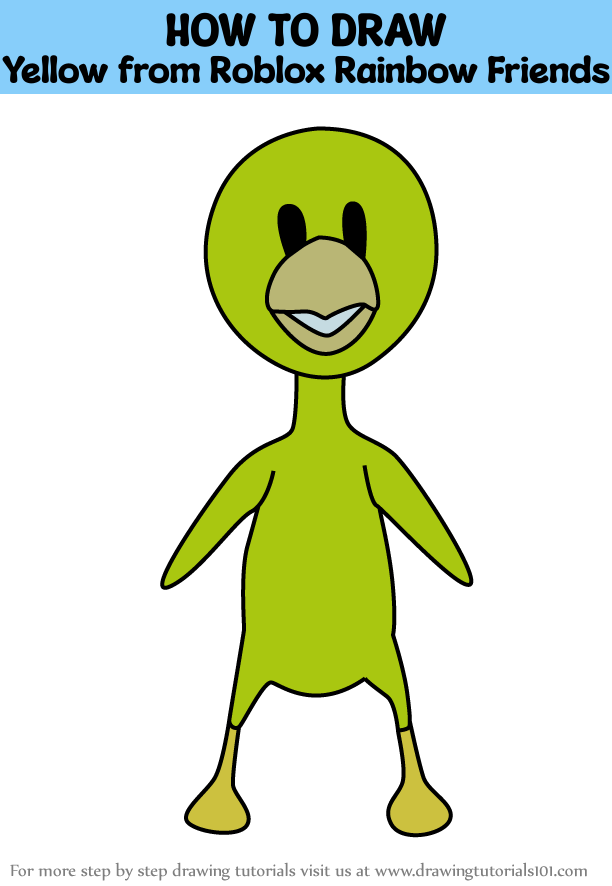 How to Draw Yellow from Roblox Rainbow Friends (Roblox) Step by Step ...