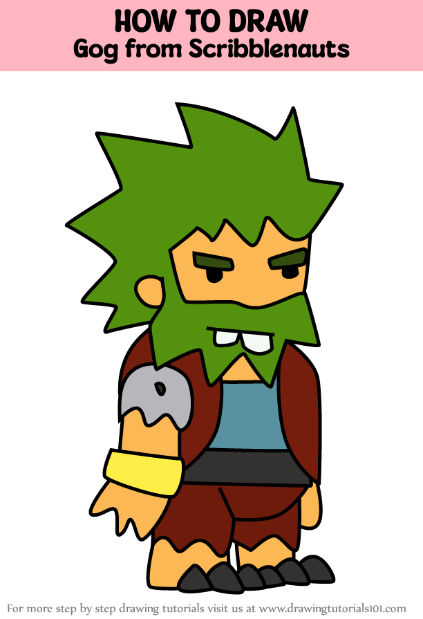 How to Draw Gog from Scribblenauts (Scribblenauts) Step by Step ...