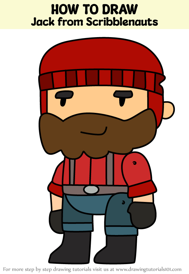How to Draw Jack from Scribblenauts (Scribblenauts) Step by Step ...
