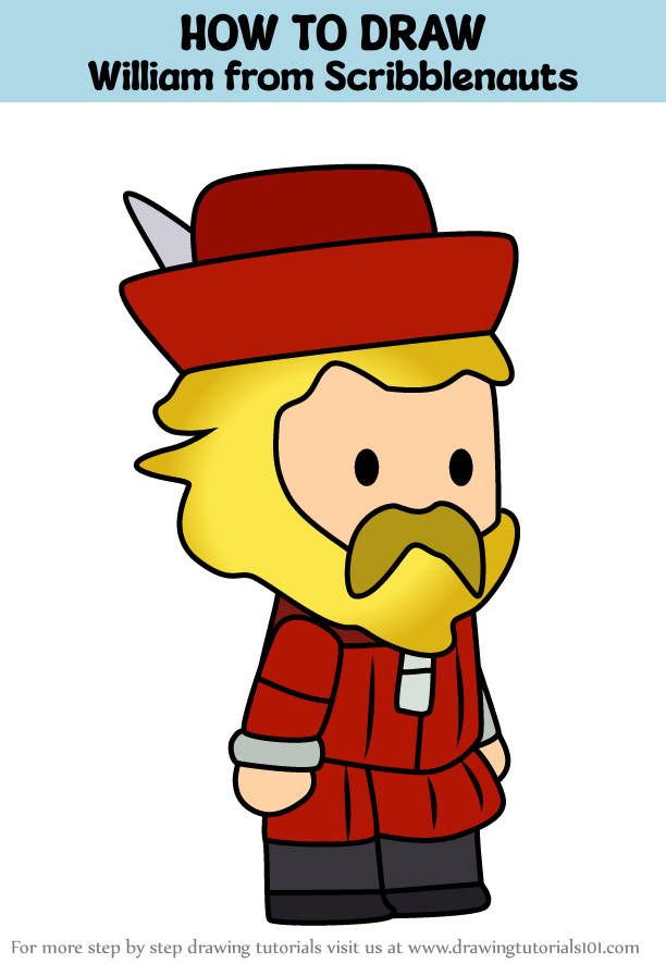 How to Draw William from Scribblenauts (Scribblenauts) Step by Step ...