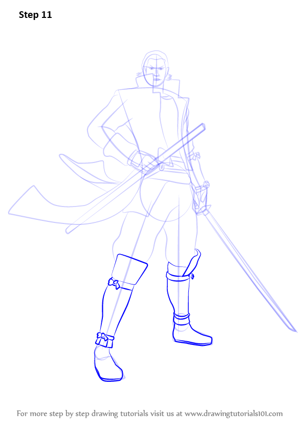 How to Draw Katakura Kojuro from Sengoku BASARA (Sengoku BASARA) Step ...