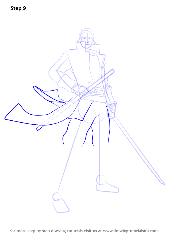 How to Draw Katakura Kojuro from Sengoku BASARA (Sengoku BASARA) Step ...