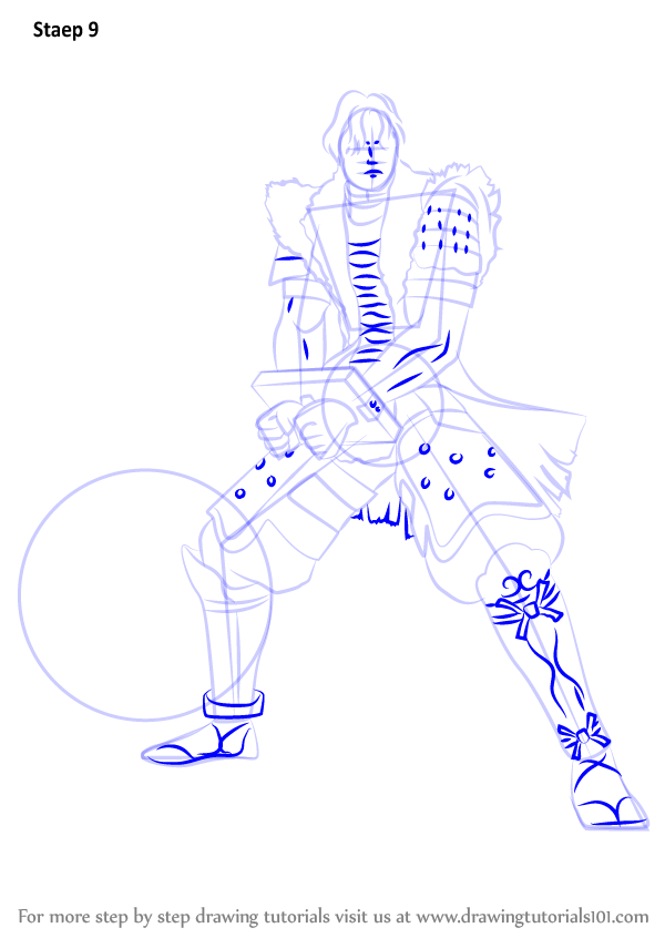 How to Draw Kuroda Kanbei from Sengoku BASARA (Sengoku BASARA) Step by ...