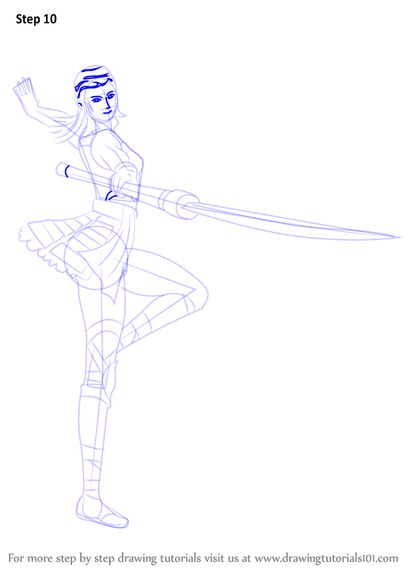 How to Draw Matsu from Sengoku BASARA (Sengoku BASARA) Step by Step ...