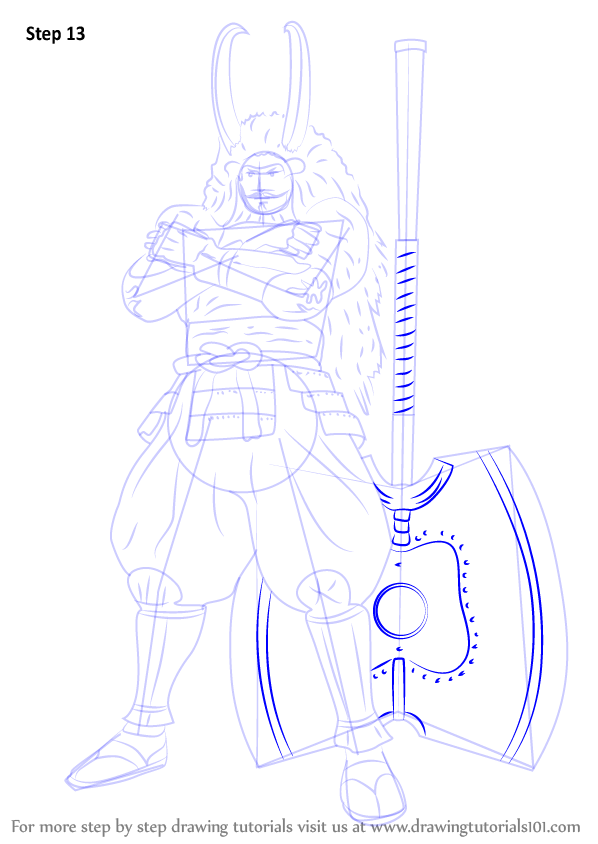 How to Draw Takeda Shingen from Sengoku BASARA (Sengoku BASARA) Step by ...