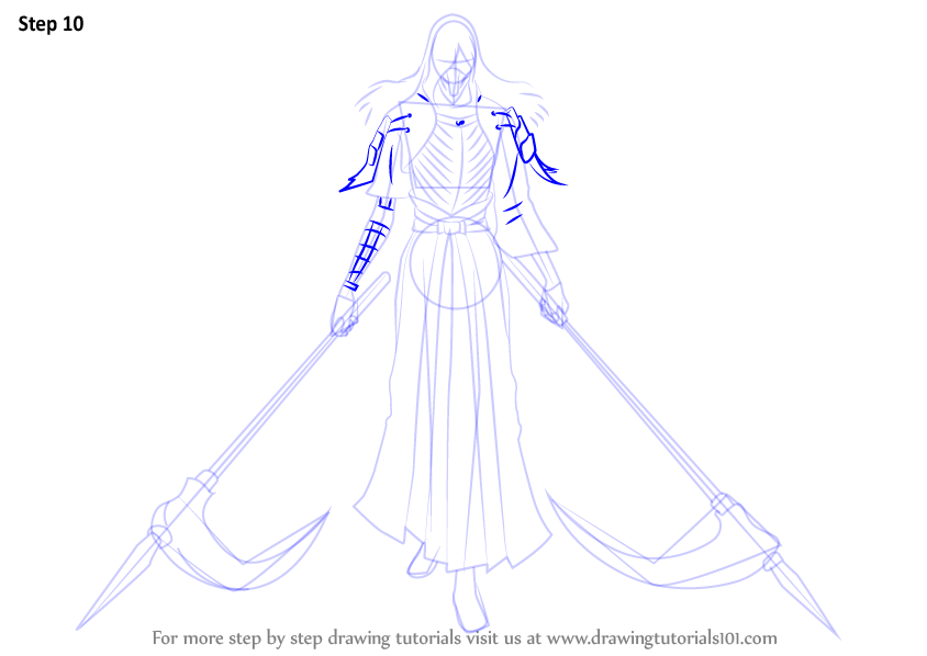 How to Draw Tenkai from Sengoku BASARA (Sengoku BASARA) Step by Step ...
