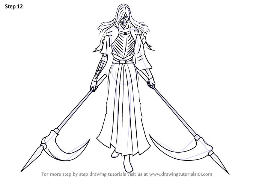 How to Draw Tenkai from Sengoku BASARA (Sengoku BASARA) Step by Step ...
