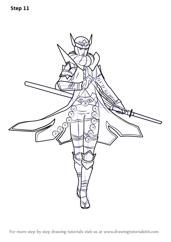 How to Draw Uesugi Kenshin from Sengoku BASARA (Sengoku BASARA) Step by ...