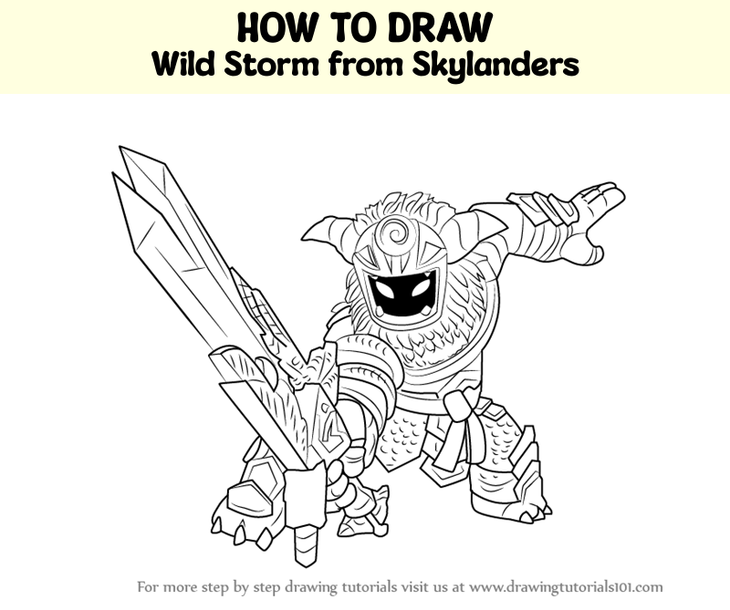 How to Draw Wild Storm from Skylanders (Skylanders) Step by Step ...
