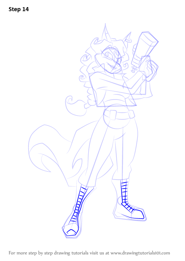 How to Draw Inspector Carmelita Fox from Sly Cooper (Sly Cooper) Step ...