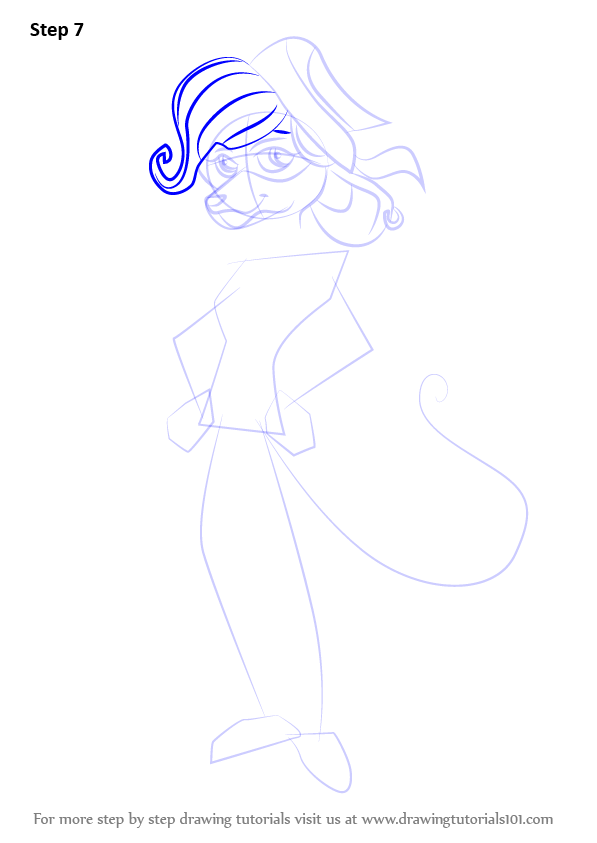 How to Draw Penelope from Sly Cooper (Sly Cooper) Step by Step ...