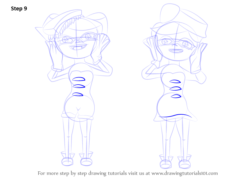 How to Draw Squid Sisters from Splatoon (Splatoon) Step by Step | DrawingTutorials101.com