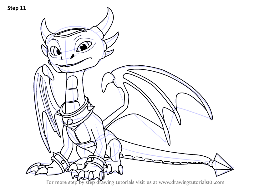 How to Draw Cynder from Spyro (Spyro) Step by Step | DrawingTutorials101.com