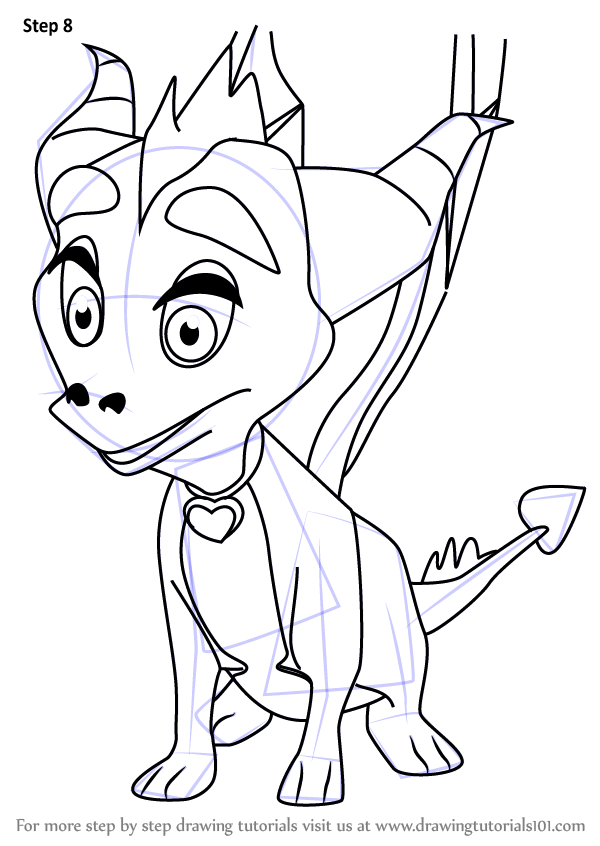 How to Draw Ember from Spyro (Spyro) Step by Step | DrawingTutorials101.com