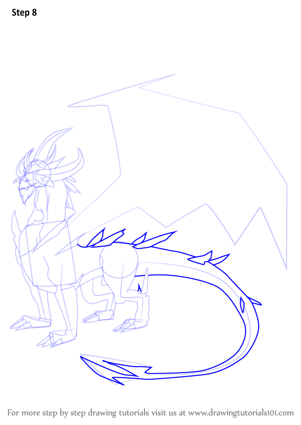 How to Draw Malefor from Spyro (Spyro) Step by Step | DrawingTutorials101.com