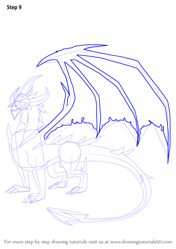 How to Draw Malefor from Spyro (Spyro) Step by Step | DrawingTutorials101.com