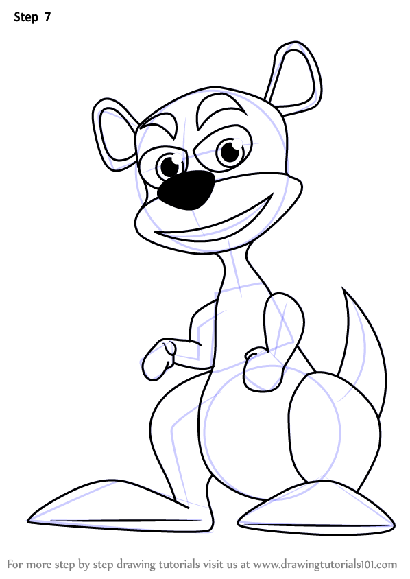 How to Draw Sheila the Kangaroo from Spyro (Spyro) Step by Step ...