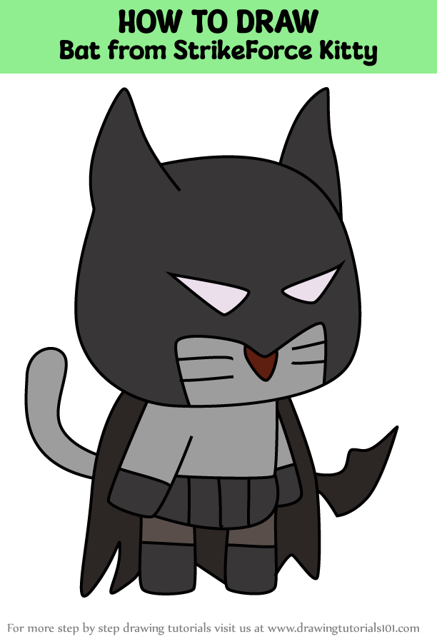 How to Draw Bat from StrikeForce Kitty (StrikeForce Kitty) Step by Step ...