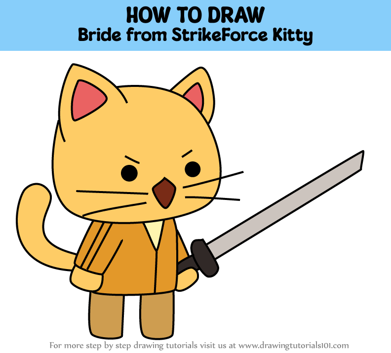 How to Draw Bride from StrikeForce Kitty (StrikeForce Kitty) Step by ...