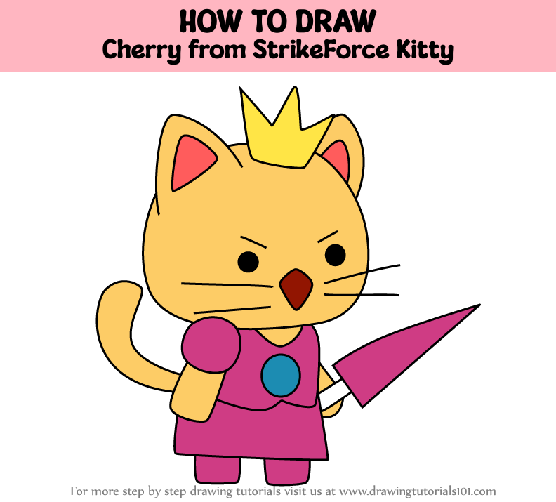 How to Draw Cherry from StrikeForce Kitty (StrikeForce Kitty) Step by ...