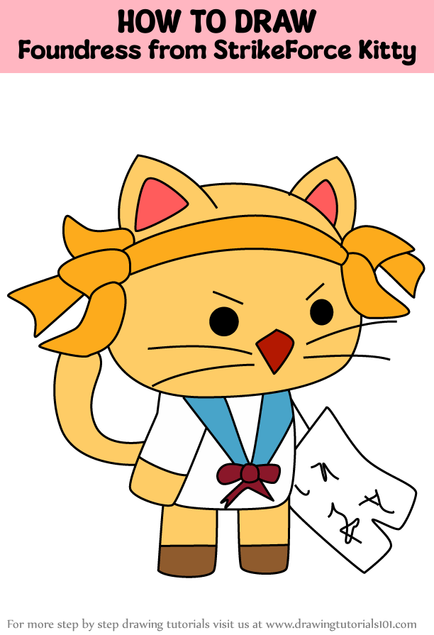 How to Draw Foundress from StrikeForce Kitty (StrikeForce Kitty) Step ...
