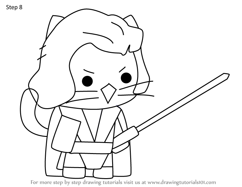 How to Draw Jedi from StrikeForce Kitty (StrikeForce Kitty) Step by ...