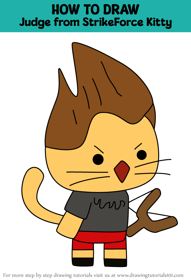 How to Draw Judge from StrikeForce Kitty (StrikeForce Kitty) Step by ...