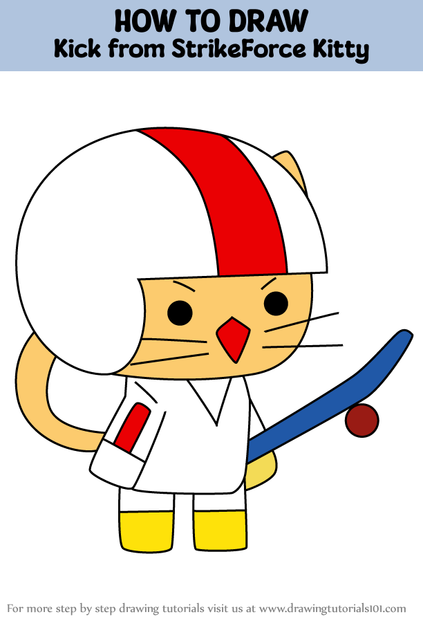 How to Draw Kick from StrikeForce Kitty (StrikeForce Kitty) Step by ...