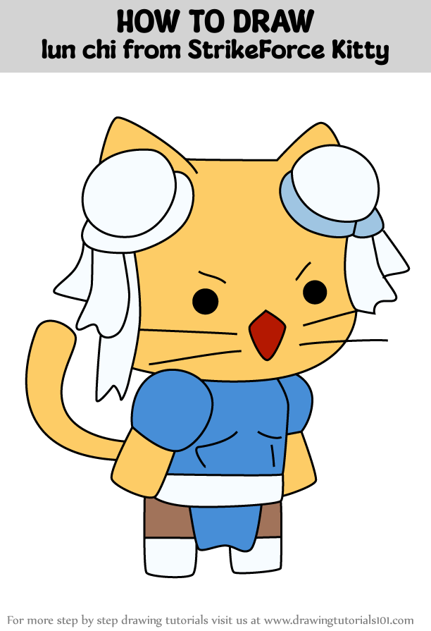 How to Draw lun chi from StrikeForce Kitty (StrikeForce Kitty) Step by ...