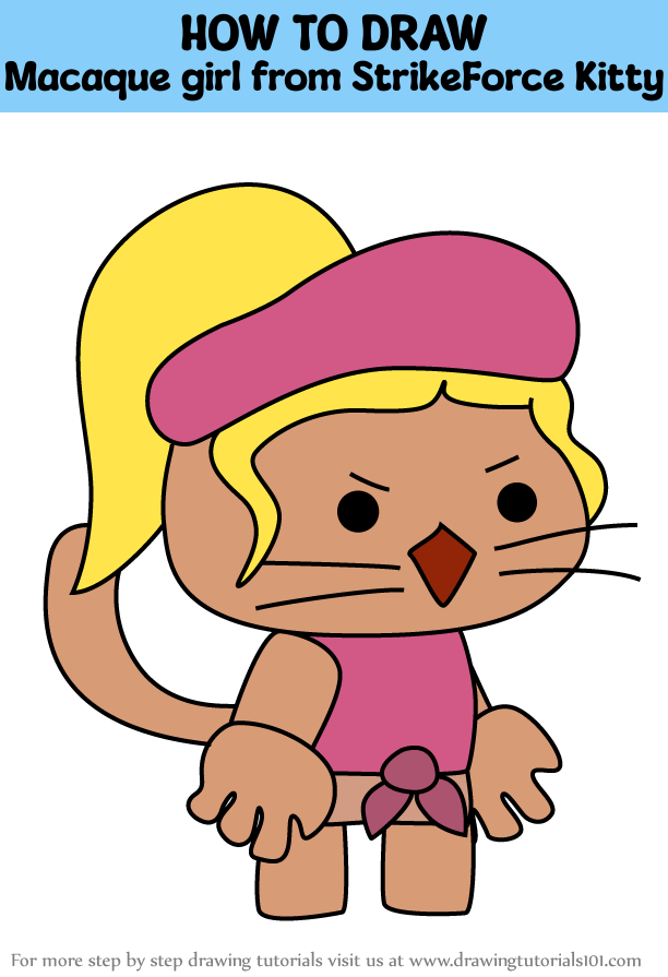 How to Draw Macaque girl from StrikeForce Kitty (StrikeForce Kitty ...